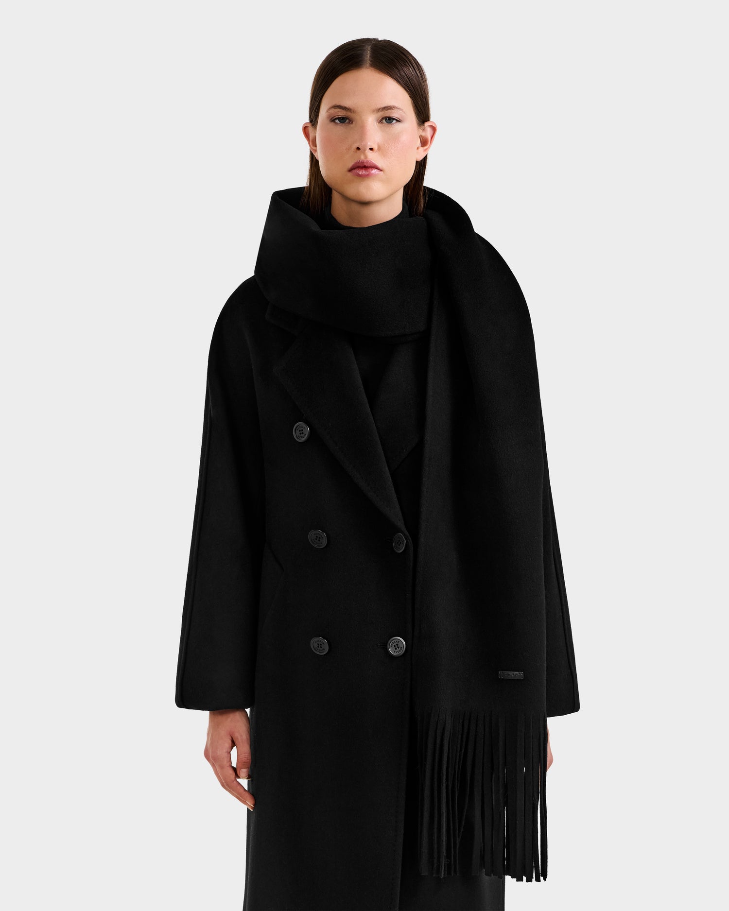 RUDSAK CALEN Black Unisex Wool Scarf | Warmth & Sophistication – Rudsak ...