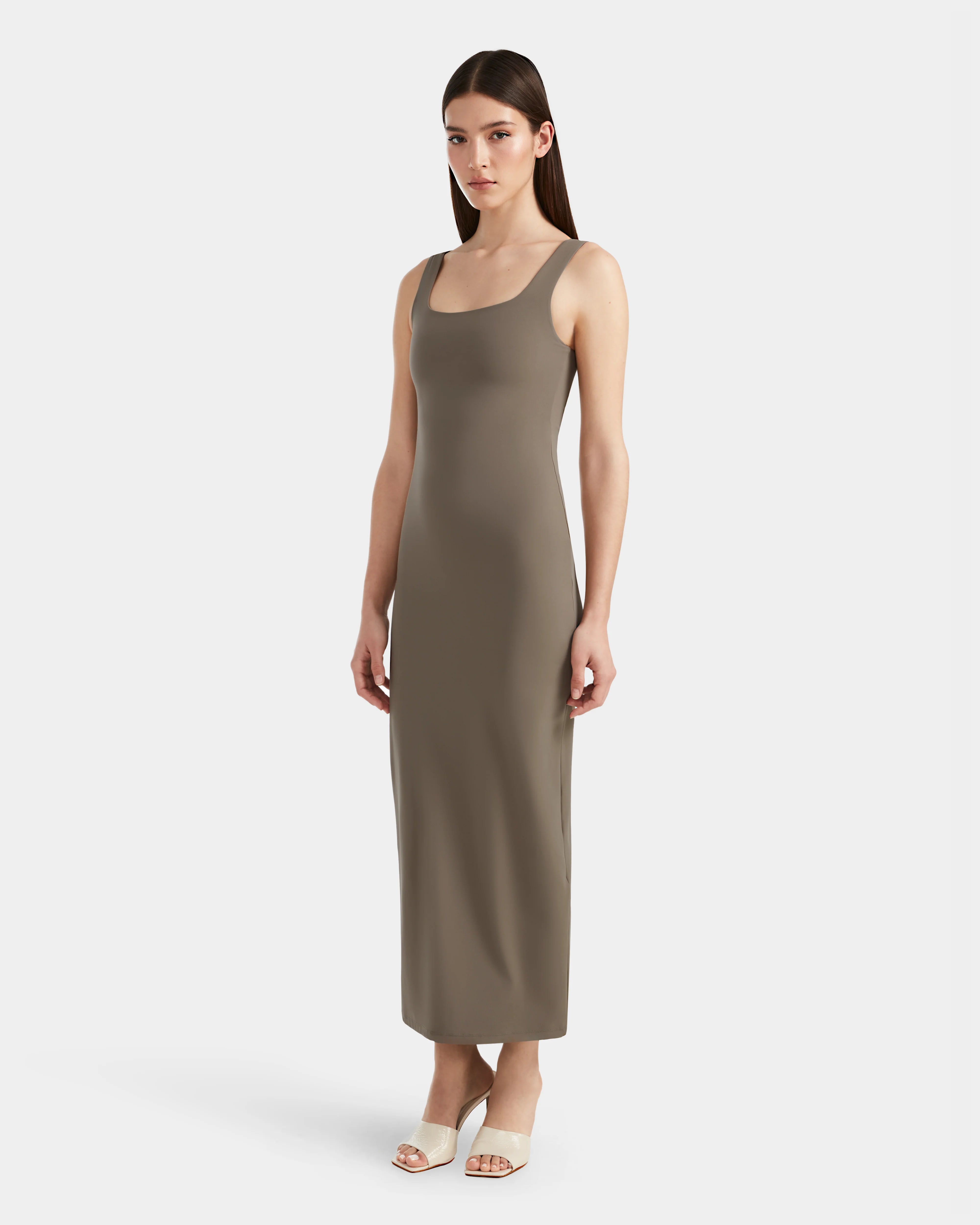 WANDA Cement Maxi Dress | Sleek, Stretch & Versatile Women's Style ...